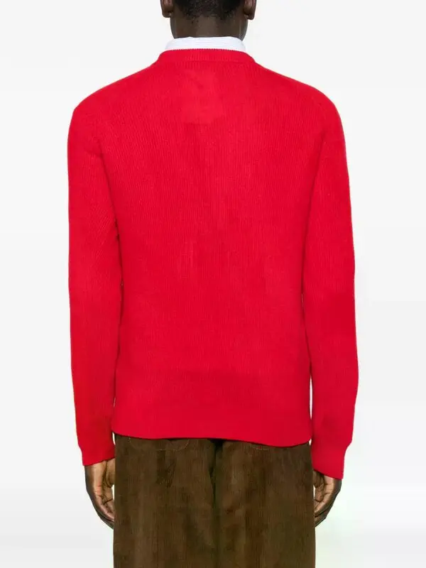 FILIPPO DE LAURENTIIS Ribbed-knit Raglan-sleeve Sweater