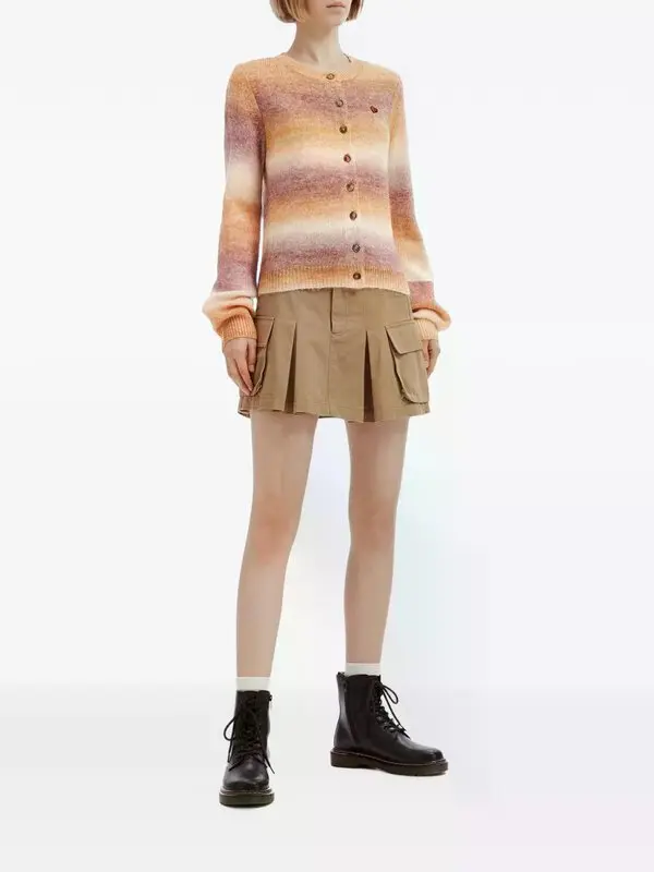 Izzue Ombre-effect Heart-patch Cardigan