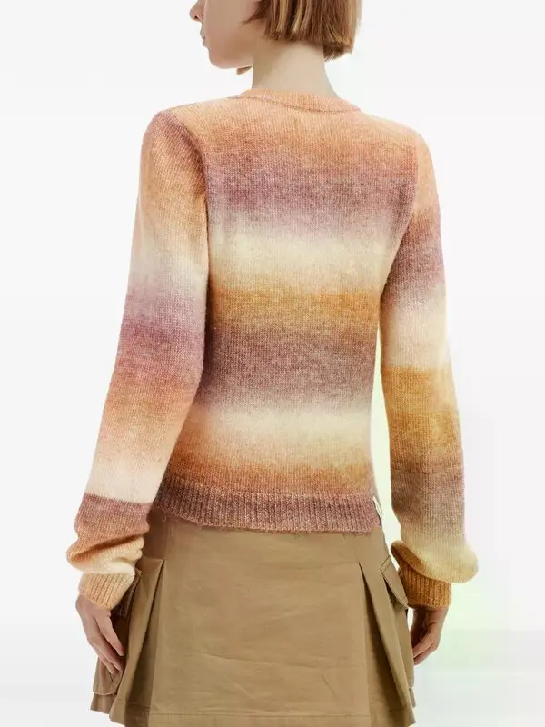 Izzue Ombre-effect Heart-patch Cardigan