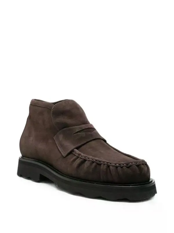 POMME D´OR Suede Penny-slot Boots - Brown