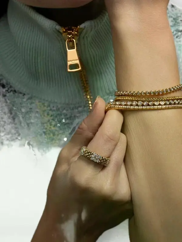Roberto Demeglio Diamond Bezel Stretch Bracelet