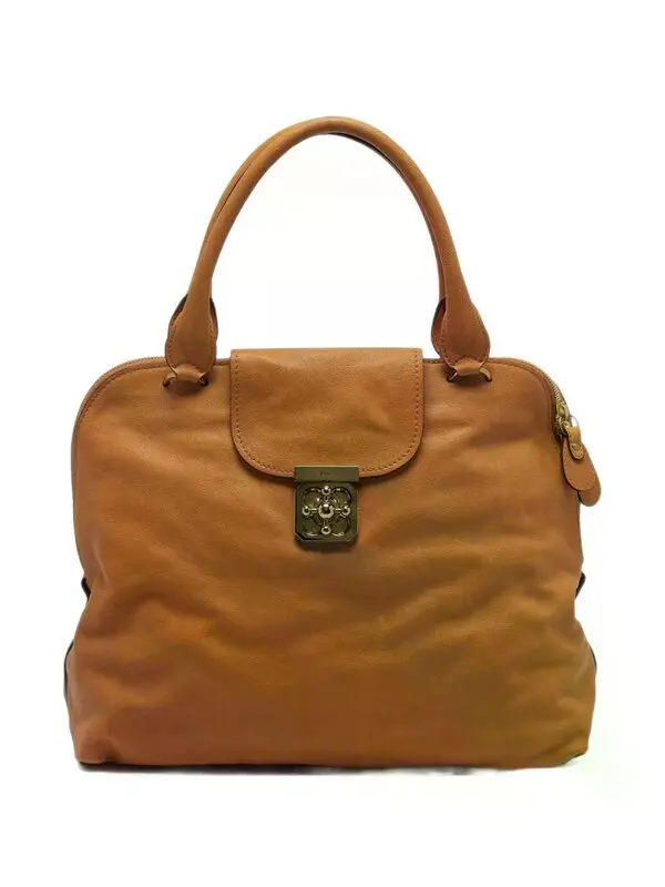 Chloé Elsie Turn-lock Satchel Bag - Brown