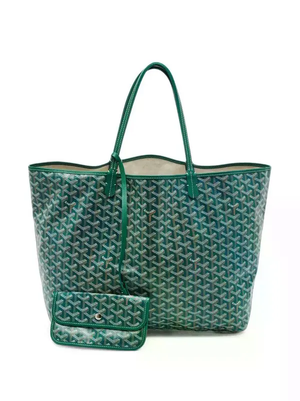 Goyard 2022 Gm Saint Louis Goyardine Tote Bag - Green