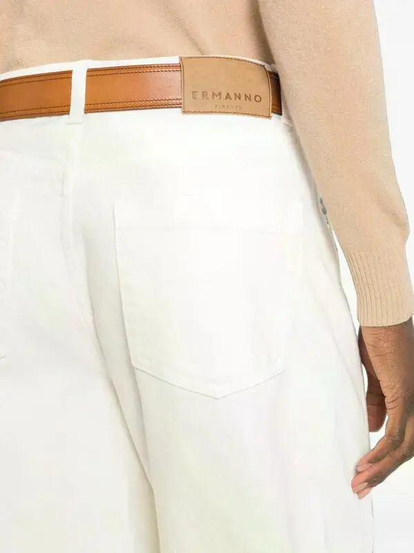 ERMANNO FIRENZE Logo Patch Wide-leg Jeans