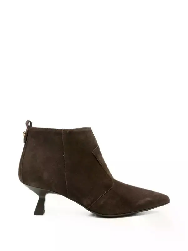 NEROGIARDINI Pointed-toe Suede Ankle Boots - Brown