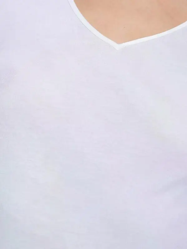 Hanro V-neck Short Sleeve Cotton Jersey T-shirt
