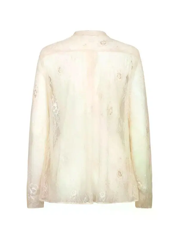 FORTE_FORTE Lace Pussy-bow Shirt