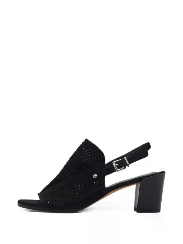 STUART WEITZMAN Perforated Ankle-strap Sandals - Black