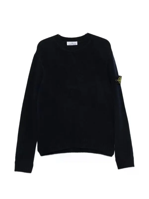 Stone Island Logo-patch Sweater - Blue