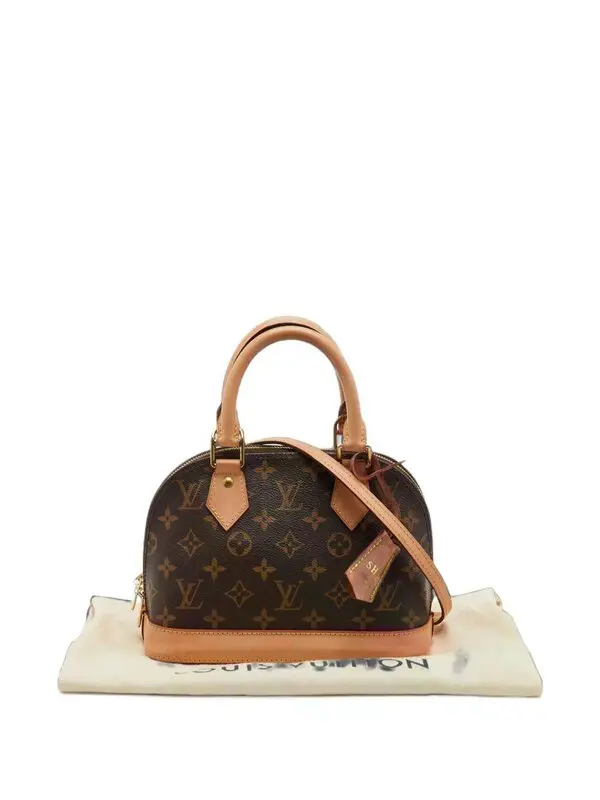 LOUIS VUITTON Monogram Alma Bb Tote Bag - Brown