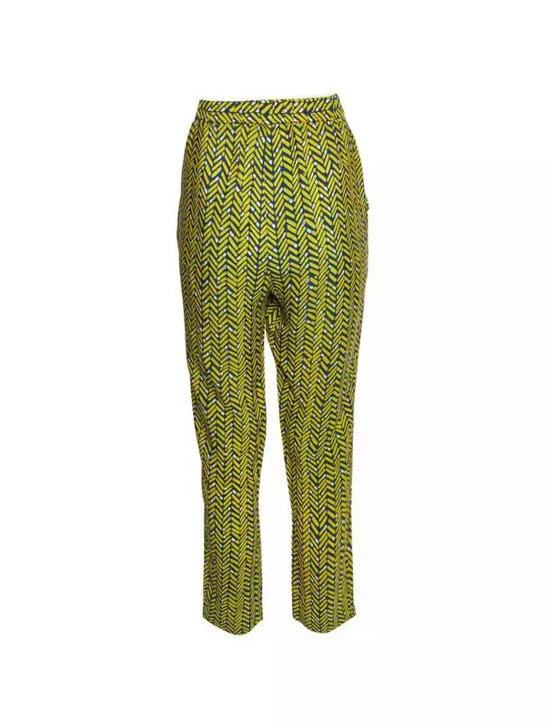Carolina Herrera Pleated Crepe Trousers With All-over Graphic Print