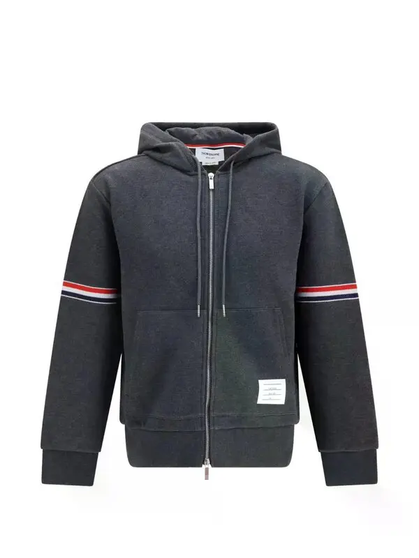 Thom Browne 4-bar Piqué Hoodie - Grey