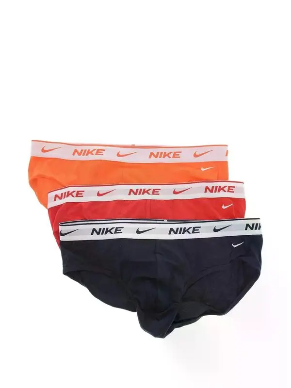 Nike Logo-waistband Cotton-blend Briefs - Multicolour