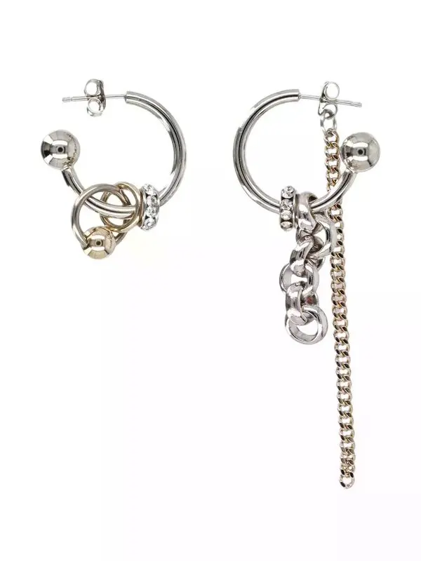 JUSTINE CLENQUET Celina Crystal-embellished Hoop Earrings - Gold
