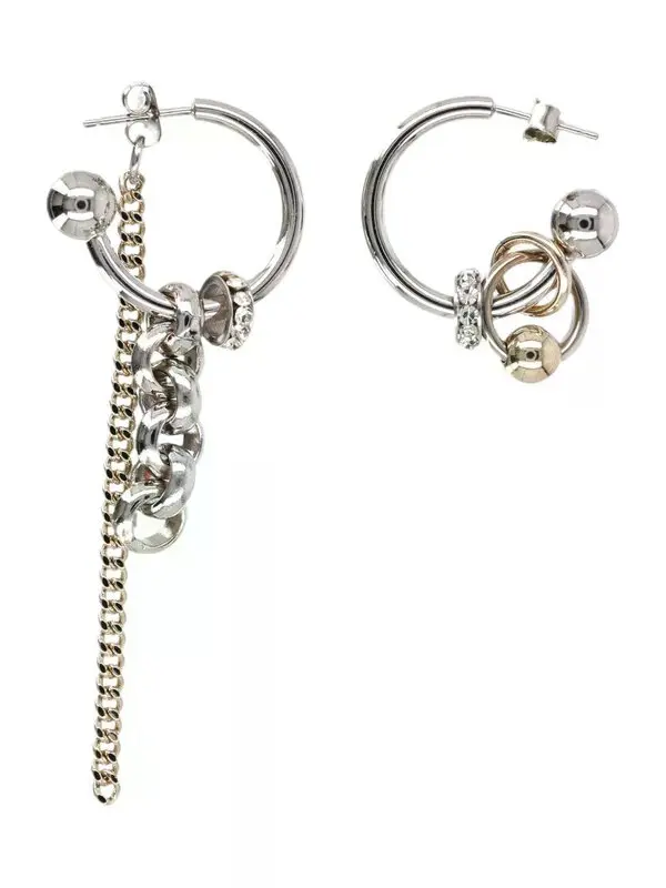 JUSTINE CLENQUET Celina Crystal-embellished Hoop Earrings - Gold