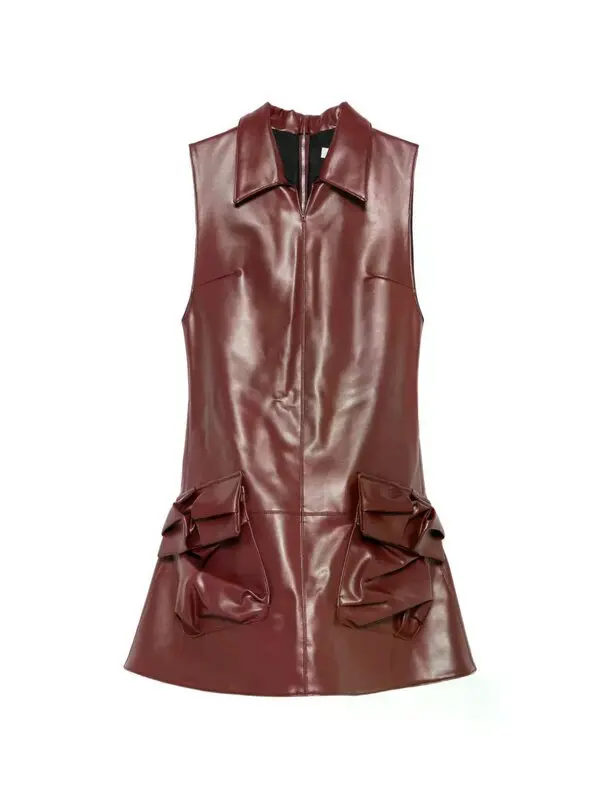Viktor & Rolf Pocket-detail Mini Dress - Red