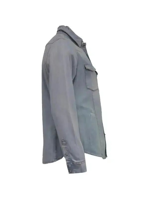 Givenchy Distressed Slim-fit Denim Shirt - Blue