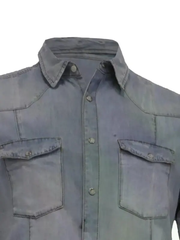 Givenchy Distressed Slim-fit Denim Shirt
