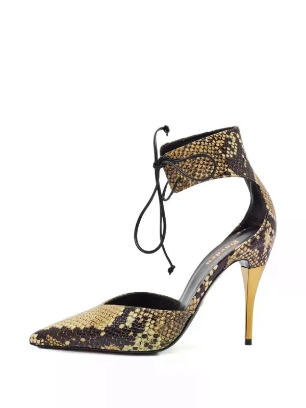 Gucci Priscilla Python-embossed Pumps - Neutrals