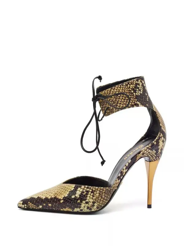 Gucci Priscilla Python-embossed Pumps - Neutrals