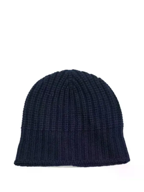 Hermès Ribbed Knit Beanie Hat - Blue