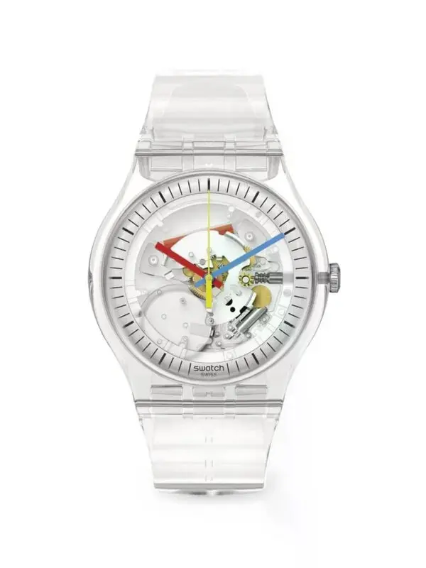 SWATCH Transparent Skeleton Dial Watch - White