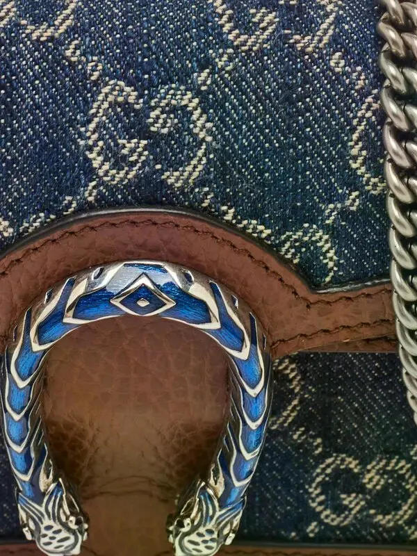 Gucci Mini Dionysus Super Gg Shoulder Bag - Blue