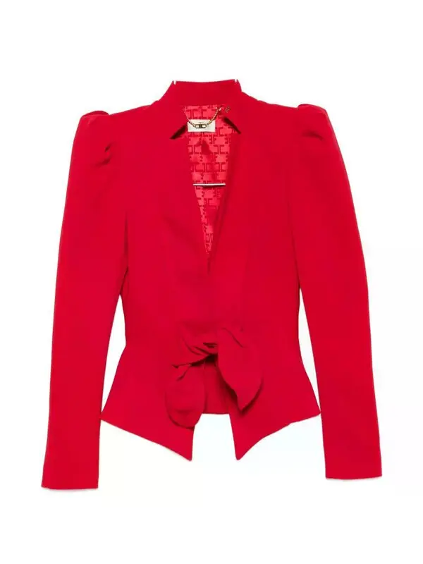 Elisabetta Franchi Bow Detail Blazer - Red