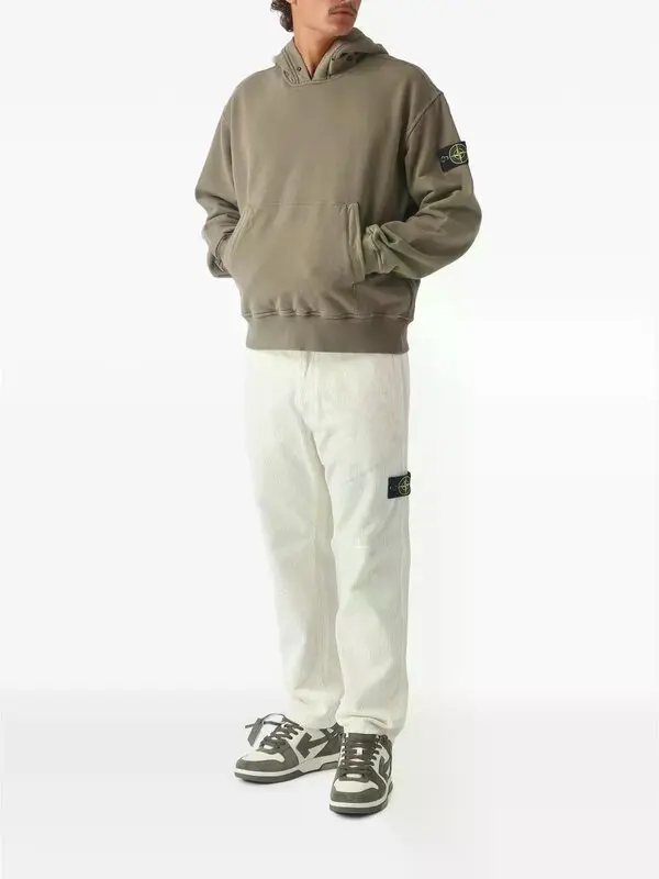 Stone Island Logo Patch Hoodie - Neutrals