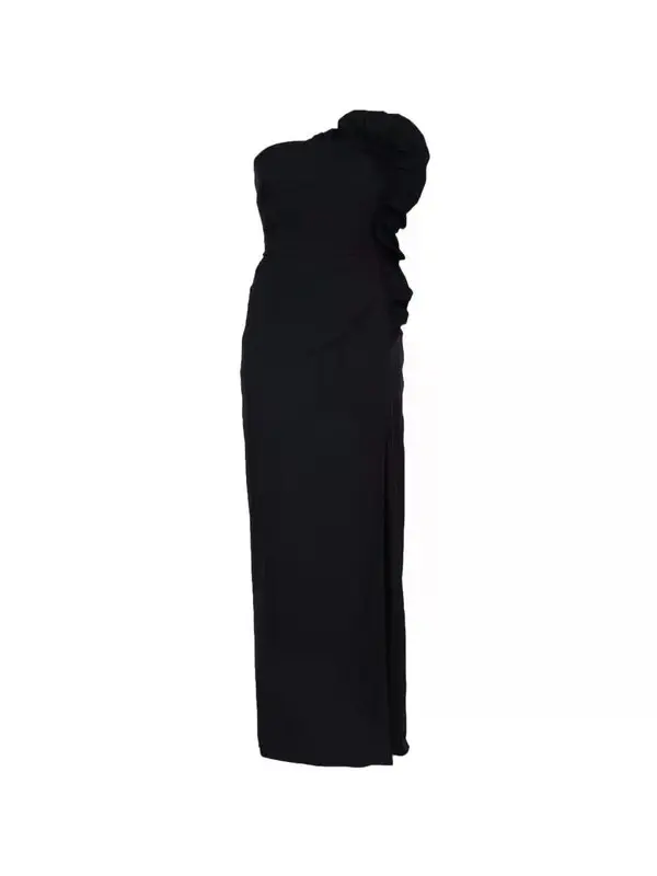 SIR. Siella Ruffled Strapless Maxi Dress - Black