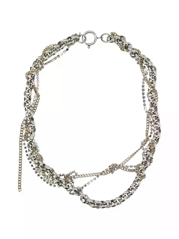 JUSTINE CLENQUET Celina Crystal-embellished Layered Necklace - Silver