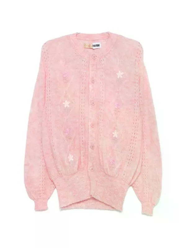 MAGLIANO Cor Flower-embroidered Cardigan - Pink