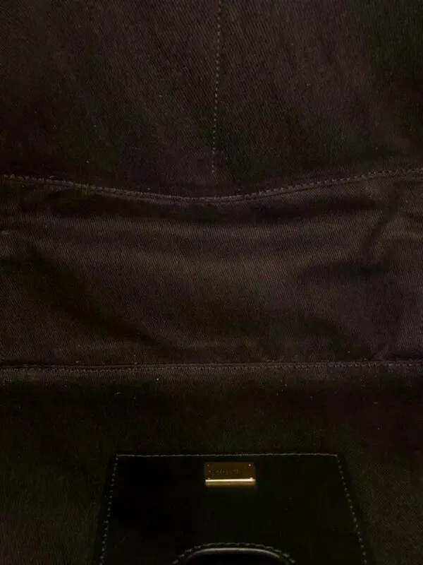 Dolce & Gabbana Leather Striped Box Top Handle Bag Satchel