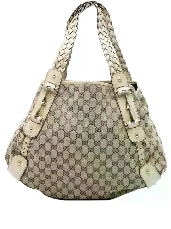 Gucci 2016-2026 Gg Canvas Horsebit Pelham Shoulder Bag - Neutrals