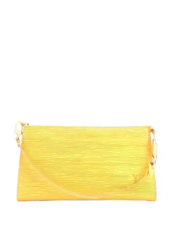 LOUIS VUITTON Pochette Accessoires Epi Leather Clutch Bag - Yellow