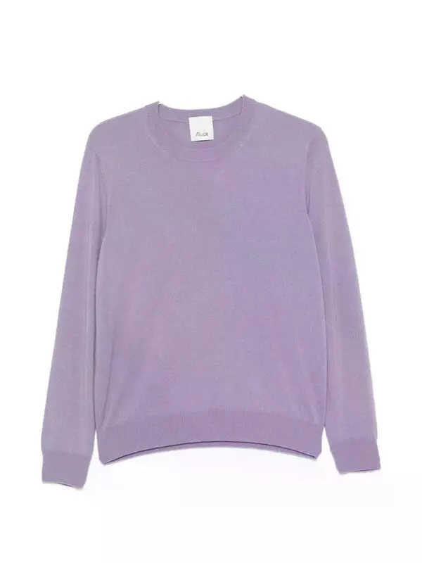 ALLUDE Crew Neck Long Sleeve Sweater