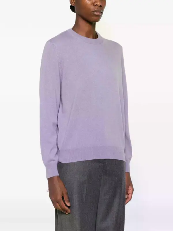 ALLUDE Crew Neck Long Sleeve Sweater