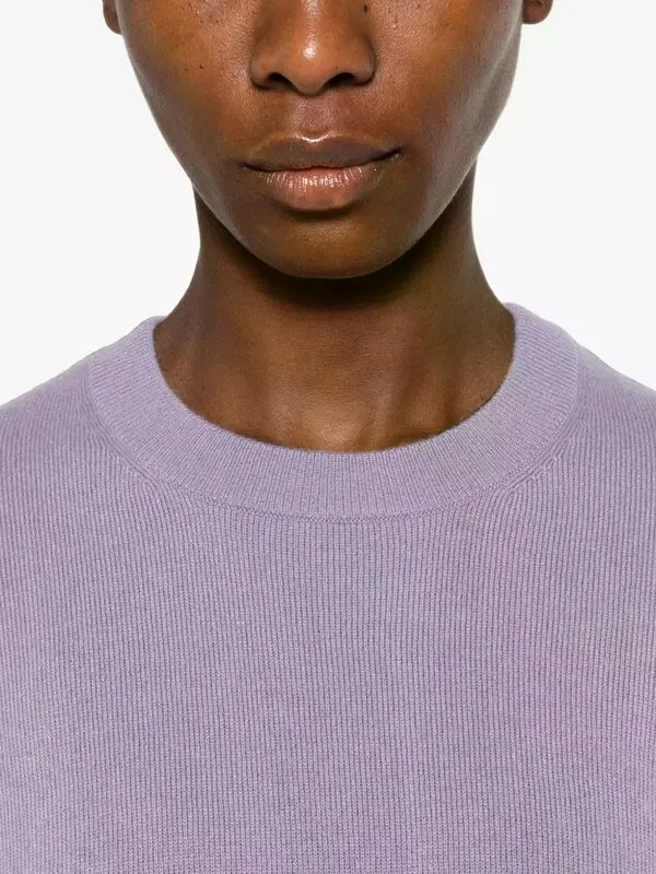 ALLUDE Crew Neck Long Sleeve Sweater