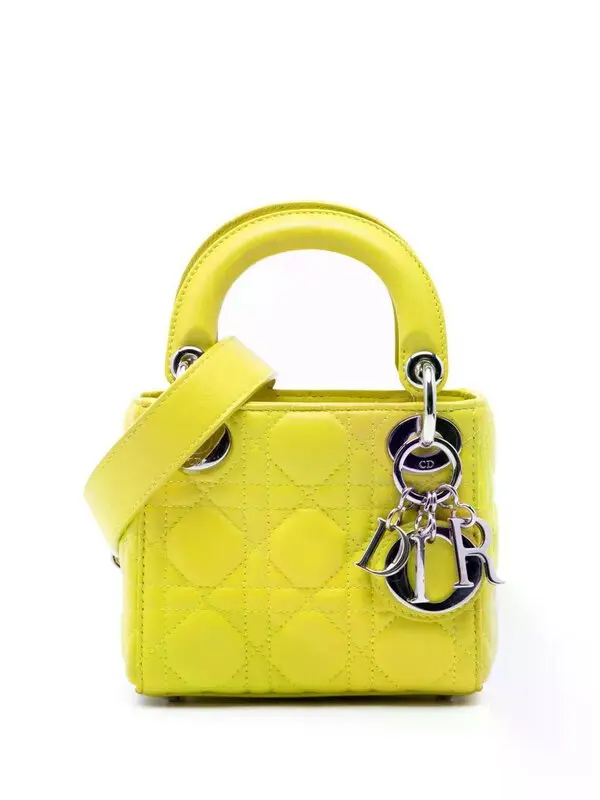 Dior 2015 Micro Lambskin Cannage Lady Satchel