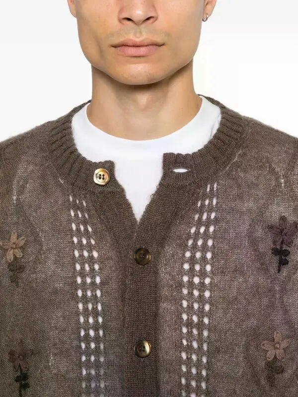 MAGLIANO Embroidered Cardigan - Brown