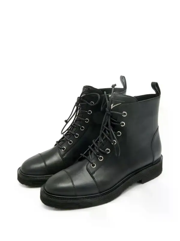 GIUSEPPE ZANOTTI Toluse Lace-up Leather Combat Boots