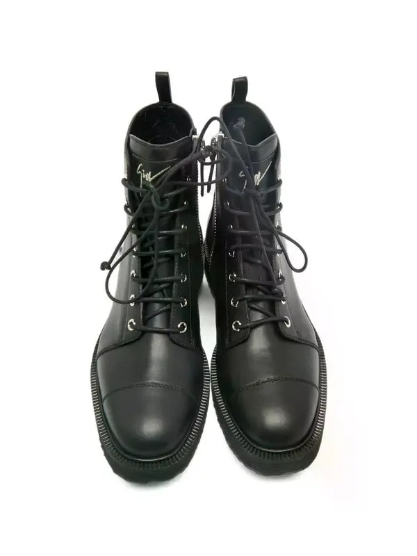 GIUSEPPE ZANOTTI Toluse Lace-up Leather Combat Boots