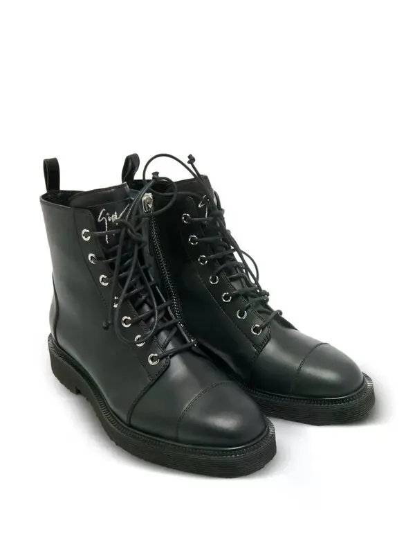 GIUSEPPE ZANOTTI Toluse Leather Combat Boots