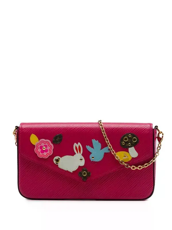 LOUIS VUITTON 2018 Epi Pochette Felicie Patchwork Crossbody Bag - Pink