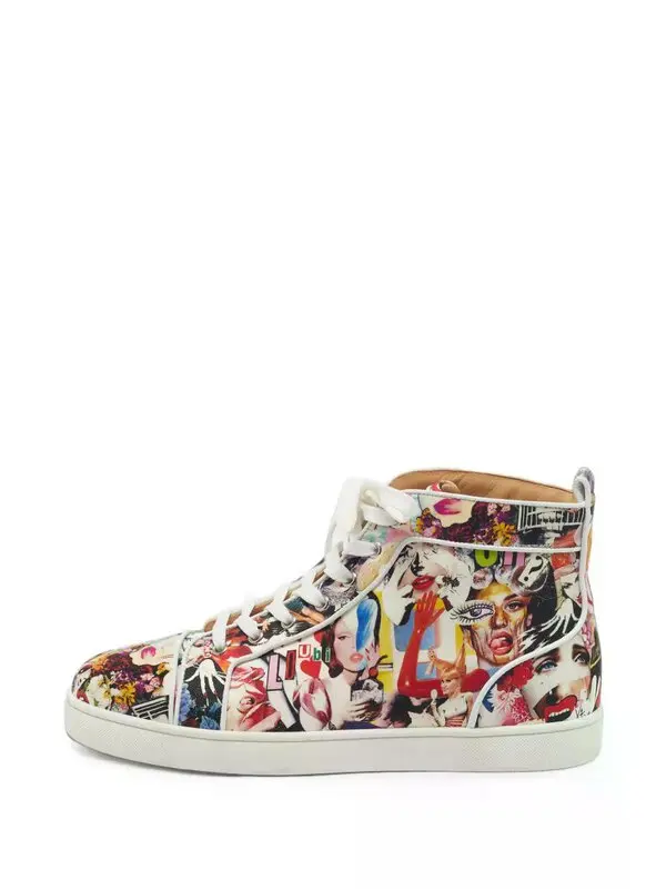 CHRISTIAN LOUBOUTIN Louis Orlato Oh Xtian Print Sneakers - White