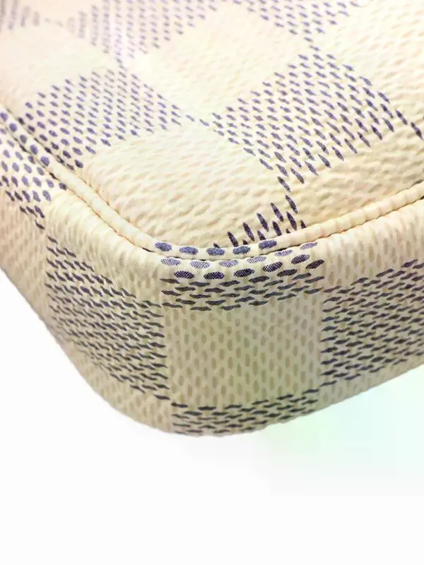 LOUIS VUITTON Damier Azur Christmas Birds Mini Pochette Accessoires Handbag
