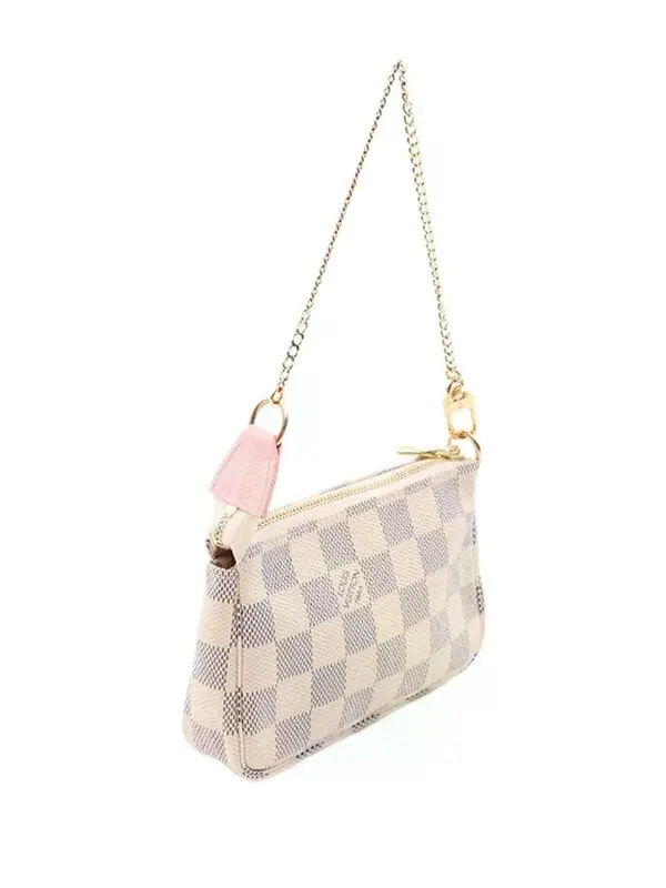 LOUIS VUITTON Damier Azur Christmas Birds Mini Pochette Accessoires Handbag