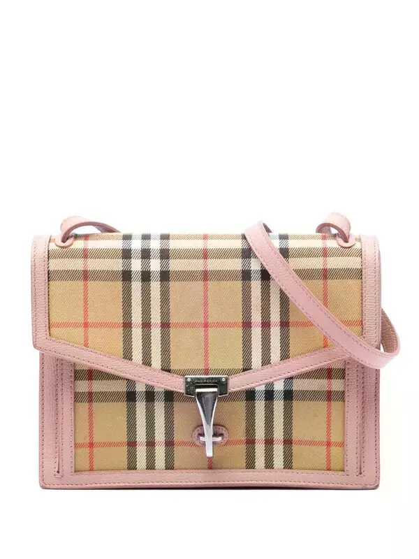 Burberry 2000-2017 Small House Check Canvas Macken Crossbody Bag - Neutrals