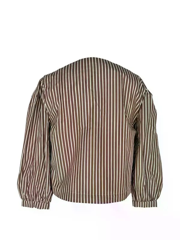 Maria De La Orden Jiselle Striped Cropped Jacket