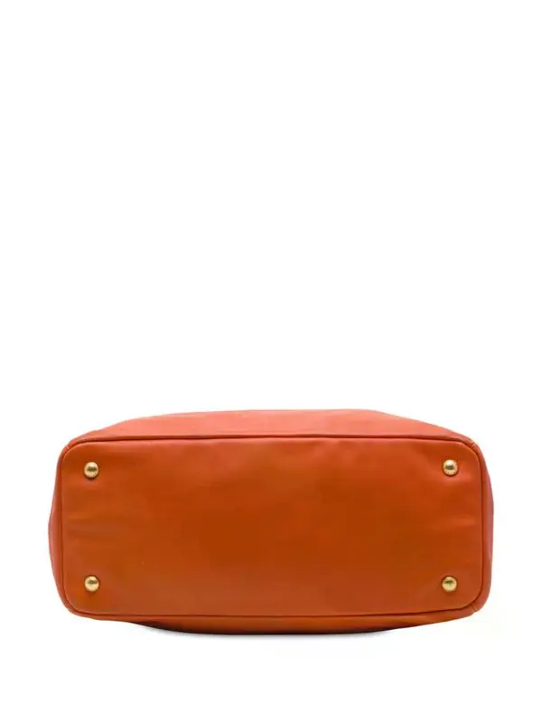 Prada 2013-2026 Vitello Daino Front Zip Open Convertible Tote Satchel